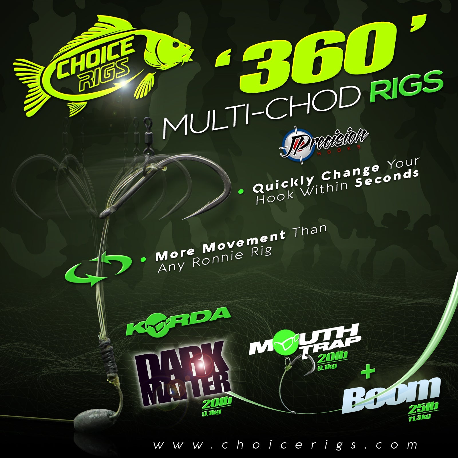 360 Multi Chod Rigs (x3) – Rig Locker