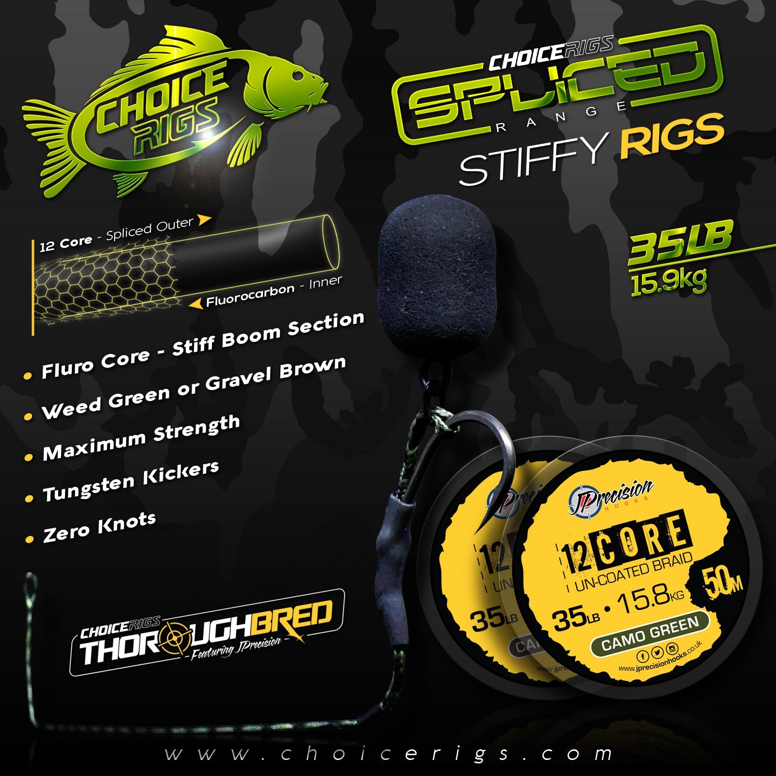 "Thoroughbred" Spliced Stiffy Rigs x3 – Rig Locker